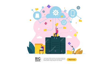 Premium Vector Big Data Cloud Database Analysis Processing Service Concept