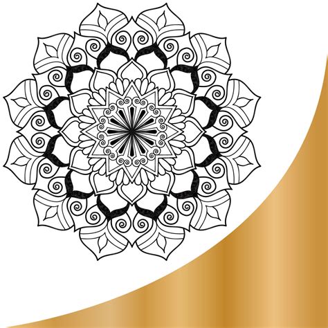 Black Colour Floral Madala Design Svg Ai Eps Pdf Png File