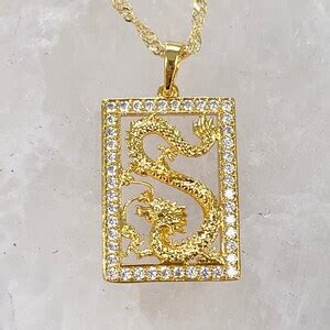 Gold Dragon Necklace Gold Filled Dragon Necklace Dragon Necklace Gold Necklace Layering