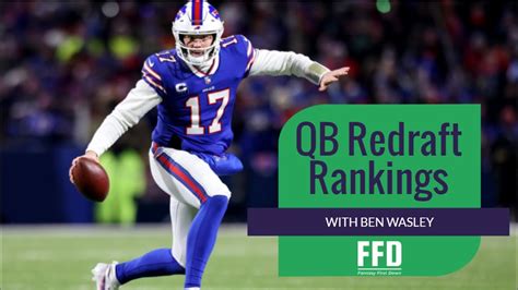 2024 Quarterback Redraft Rankings Youtube