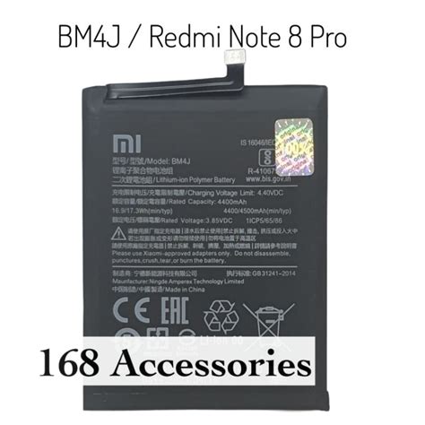 Jual Baterai Batre Redmi Note 8 Pro Batrai Xiaomi BM4J Original Battery