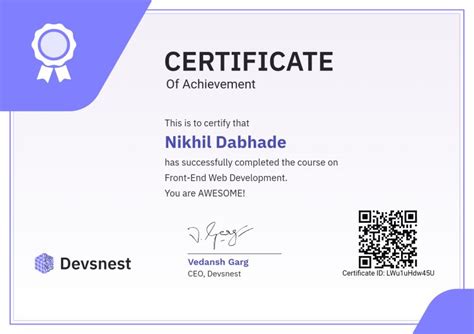 Nikhil Dabhade On Linkedin Thank You Devsnest The Journey Was
