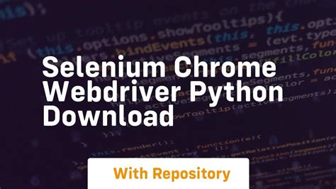 selenium chrome webdriver python download - YouTube
