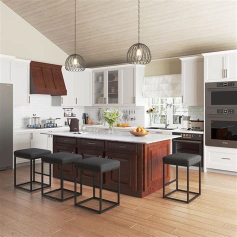 Sophia And William Counter Height 24 Bar Stools Set Of 4 Backless