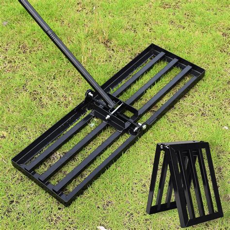 Lawn Leveling Rake Black Steel Lawn Leveler 30x10 Ground Plate 78