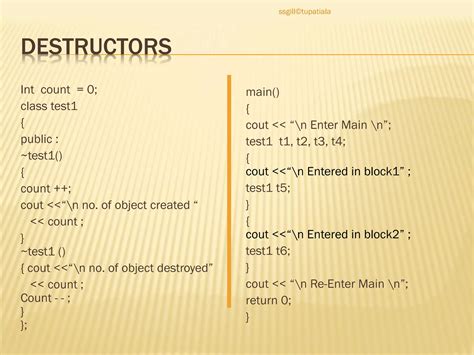 Constructors And Destructors PPT