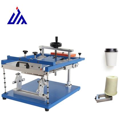 Curved Screen Printer Manual Cylindrical Printing Machine For Mugs Cups Curved Screen Printer