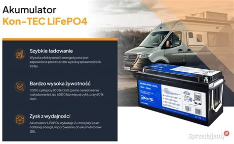 Akumulator LiFePO4 12V 12 8V 200Ah KON TEC Pisz Sprzedajemy Pl