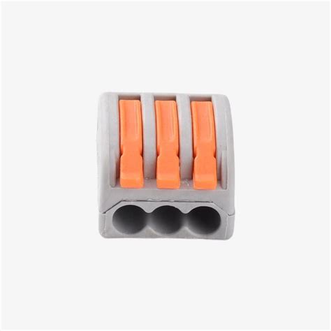 Pct 213 0 08 2 5mm² 3 Pole Wire Connector Terminal Block With Spring L Quartzcomponents
