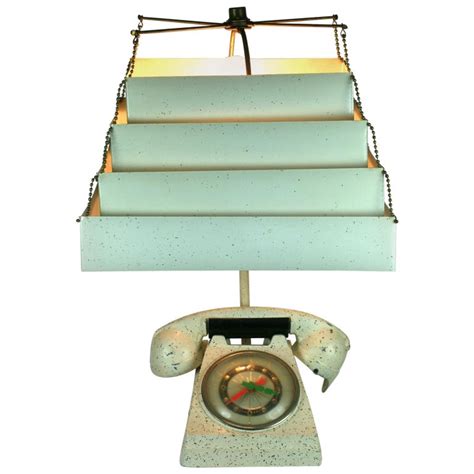 Telephone Clock Table Lamp For Sale At 1stdibs