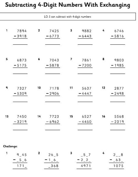 Maths Homework Bsak Year 4