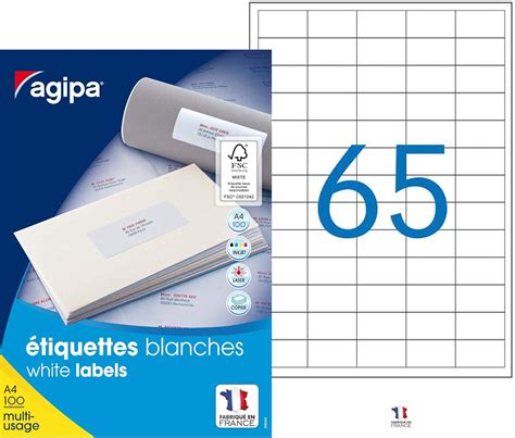 Apli Agipa Boite Étiquettes Adhésives Blanches MultiUsages Coins
