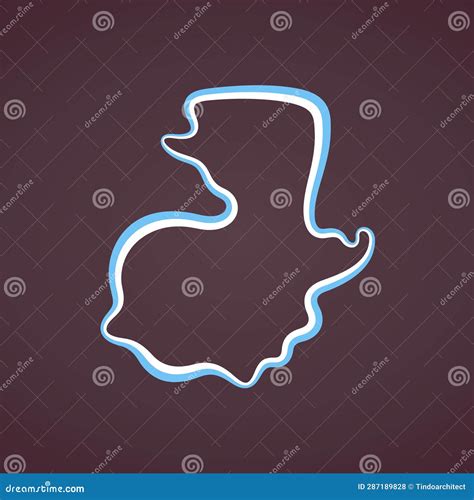 Guatemala Outline Map With The Handwritten Country Name Continuous