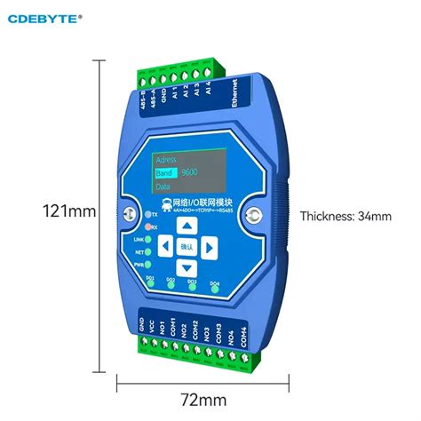 4ai 4do modbus gateway para me31 xaax0440 plc rs485 ethernet i o