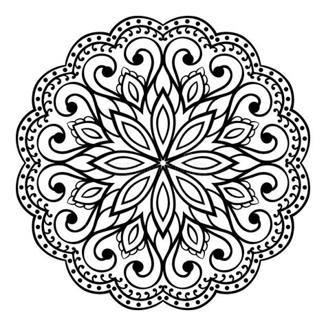 Simple Mandala Zentangle Libro Para Colorear Página Círculo Vector