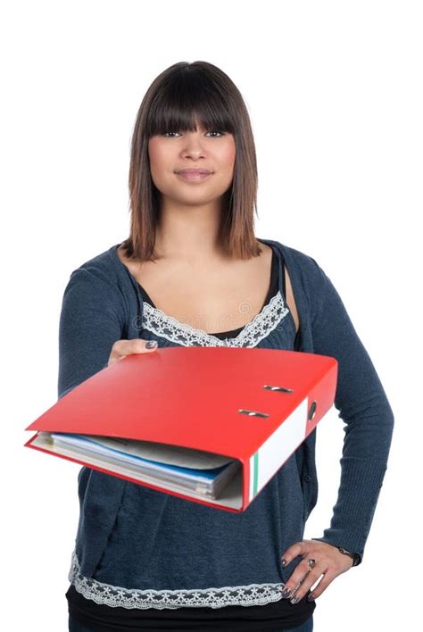 Woman Hands Over A File Stock Image Image Of Pretty 36173037