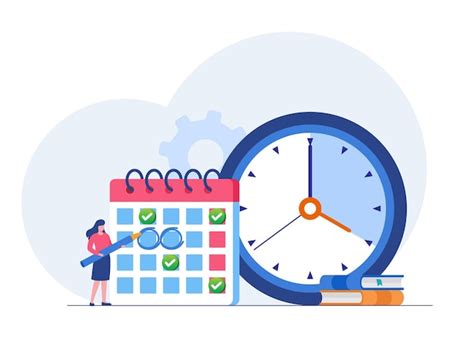 Premium Vector Business Time Management Deadline Concept Planner Flat