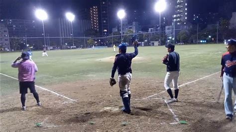 なかさん代表チームメンバー中田充のスリーベースヒット♬ Youtube