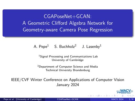 Pdf Cgaposenetgcan A Geometric Clifford Algebra Network For Geometry Aware Camera Pose