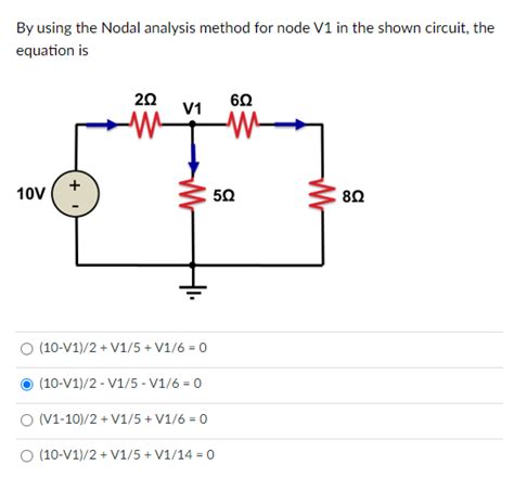 Solved By Using The Nodal Analysis Method For Node V In The Chegg