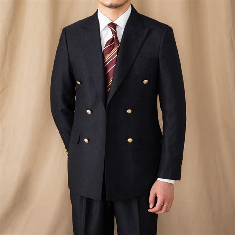 Jet Navy Milano Double Breasted Suit Harold Vn