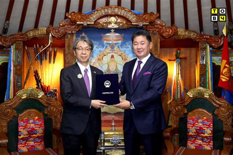 Монгол Улсын Ерөнхийлөгч У Хүрэлсүх Япон Улсын Элчин сайдыг хүлээн авч уулзав