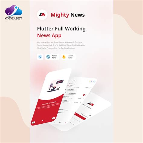Jual SOURCE CODE APLIKASI MIGHTYNEWS FLUTTER NEWS APP BY KODEASET