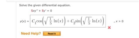 Solved Solve The Given Differential Equation Chegg