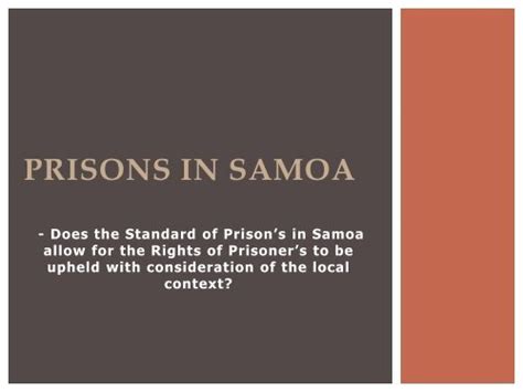 Prisons In Samoa Paclii