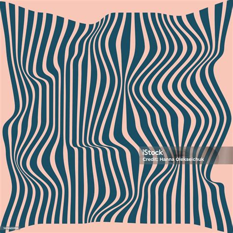 Optical Art Pattern Optical Illusion Striped Wavy Background Abstract Waves Line Stripes