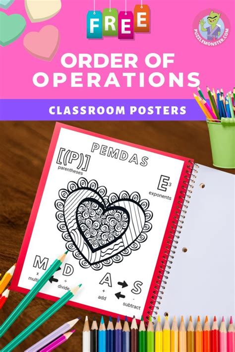 PEMDAS Rule With A Valentine S Day Theme Classroom Freebies
