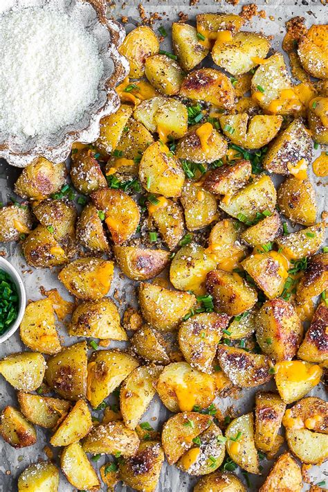 Cheesy Roasted Potatoes Easy Side Dish Recipe