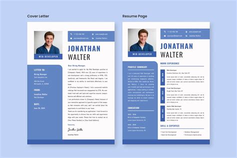 CV Resume Web Developer V8 Design Cuts