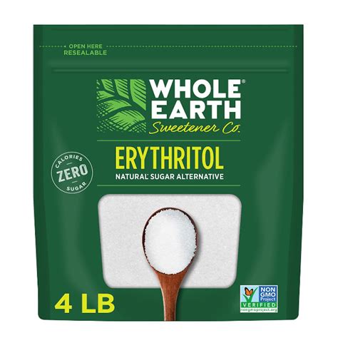Whole Earth Erythritol Zero Calorie Sweetener 4 Lbs Whole And Natural