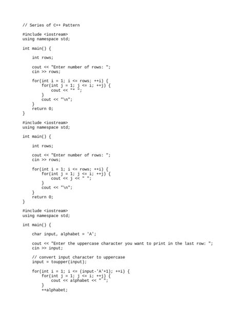 Series Pattern C Download Free Pdf Namespace Computer Programming