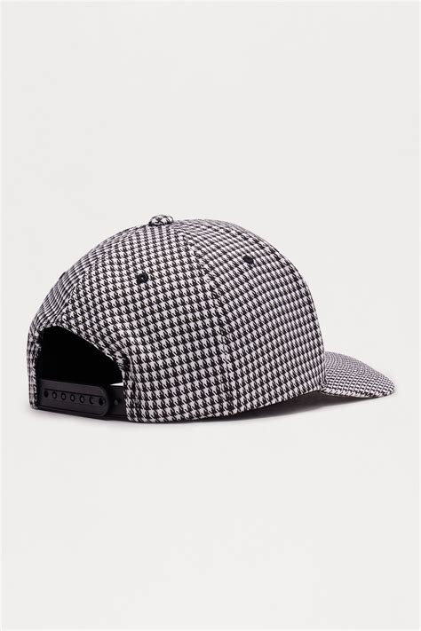 Upper Class Houndstooth Structured Snapback Hat Blackwhite Fashion Nova