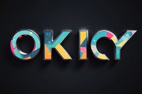 Okay Bold Text Effect Premium AI Generated Image