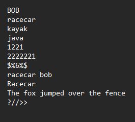 Solved Complete The Palindrome Programming Problem The Chegg