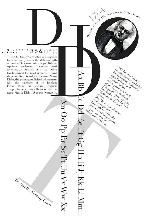 Didot Font Design Infographic Typographic Poster Design Didot