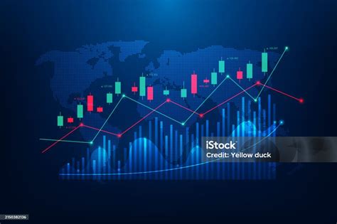 금융 경제 그래프 성장 거래 통하고 있는 세계지도 파란 배경 차트 화살표 주식 시장 위아래 기술 디지털 사업 투자 돈 이익 벡터