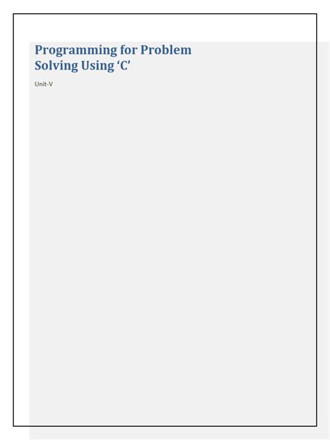 Ppsuc Notes Unit 5 Pdf Parameter Computer Programming Computer File