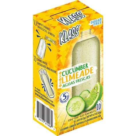 Klass Cucumber Limeade Aguas Frescas Stick Pack Shop Mixes And Flavor