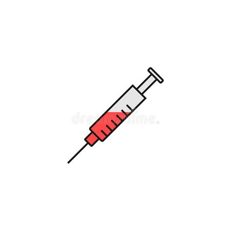 Spuit Stevig Pictogram Injectie En Inenting Vector Illustratie
