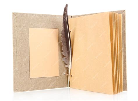 Premium Photo Beautiful Old Notebook Isolated On White