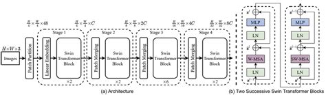 A The Architecture Of A Swint B Two Successive Swint Blocks W Msa
