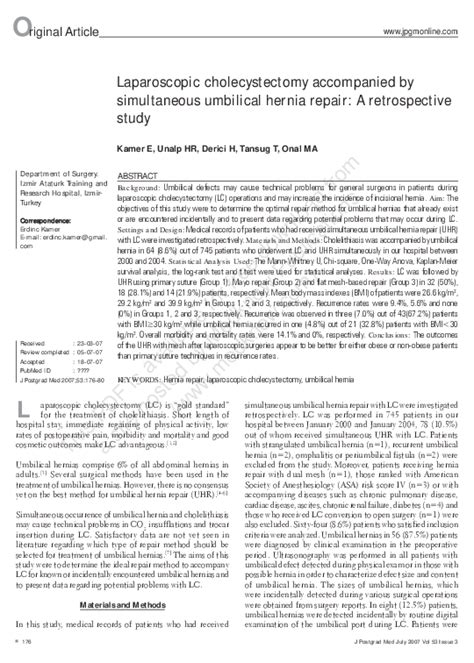 Pdf Laparoscopic Cholecystectomy Accompanied By Simultaneous