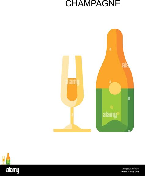 Champagne Simple Vector Icon Illustration Symbol Design Template For