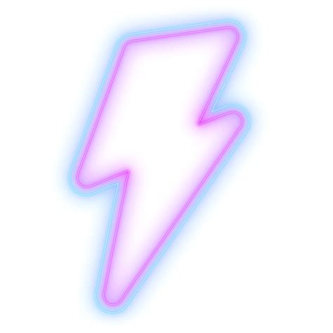 Retro 90s Neon Lightning Shape Element 25273549 Png