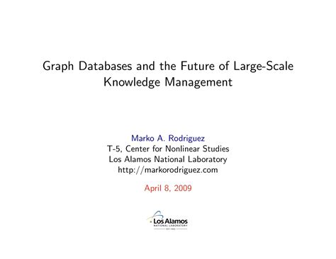 graph databases and the future of large scale knowledge management ppt