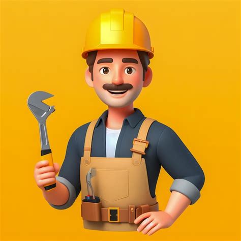 Premium Photo A Close Up Of A Cartoon Character Holding A Tool Box